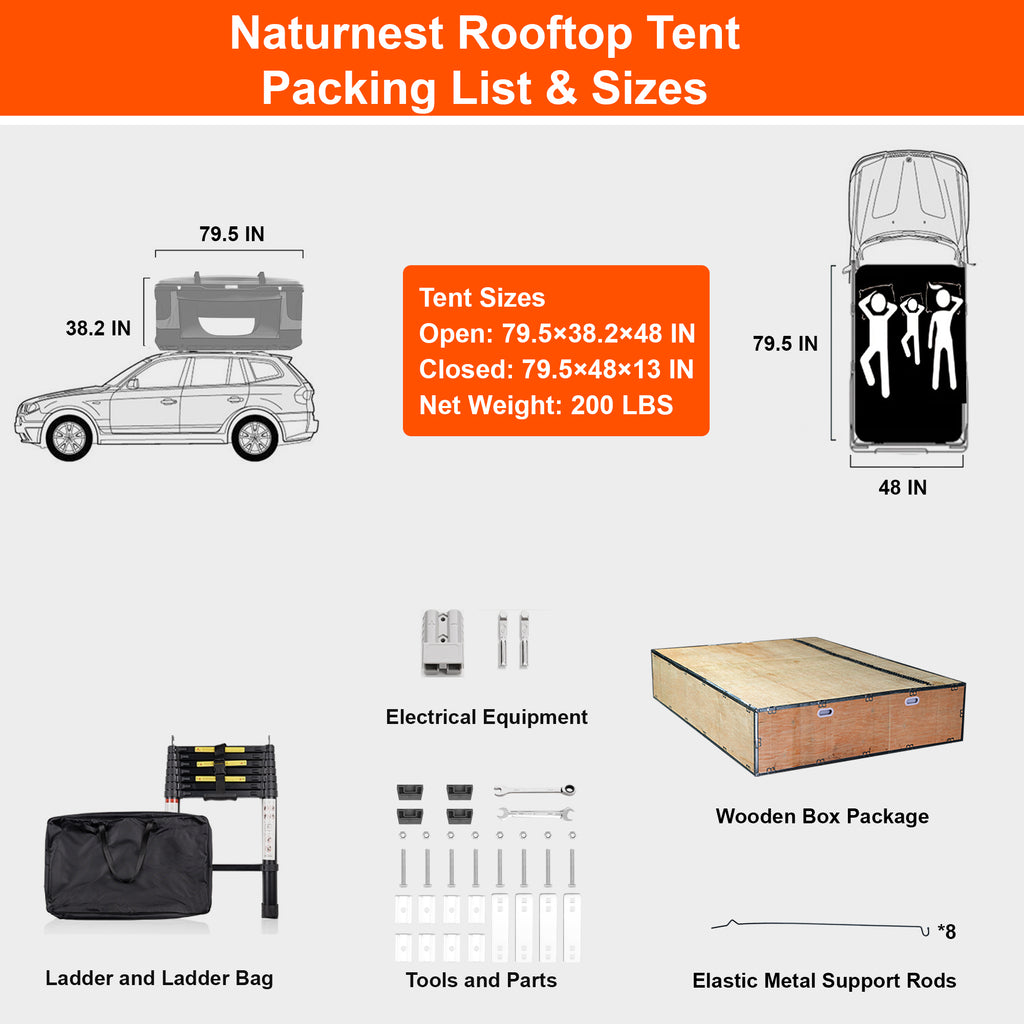 Naturnest Hard Shell Roof Top Tent,High Quality Tent Products